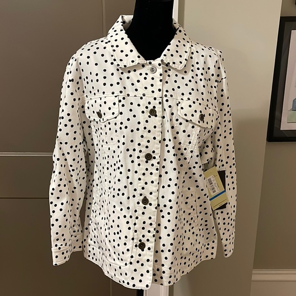 Multiples | Jackets & Coats | Nwt Multiples Black And White Polka Dot ...